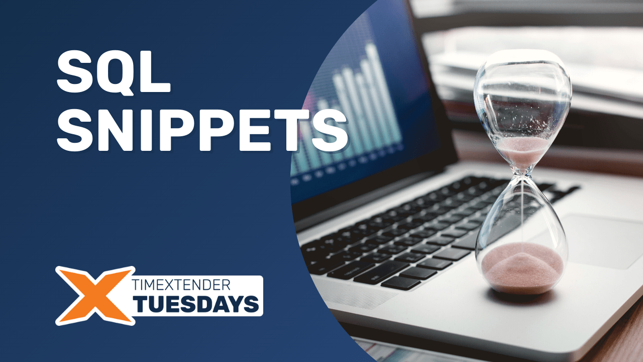 Implementing SQL Snippets in TimeXtender